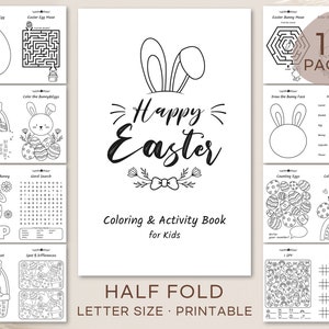 Easter Activity Book, Coloring&activity Book for Kids, Happy Easter ...
