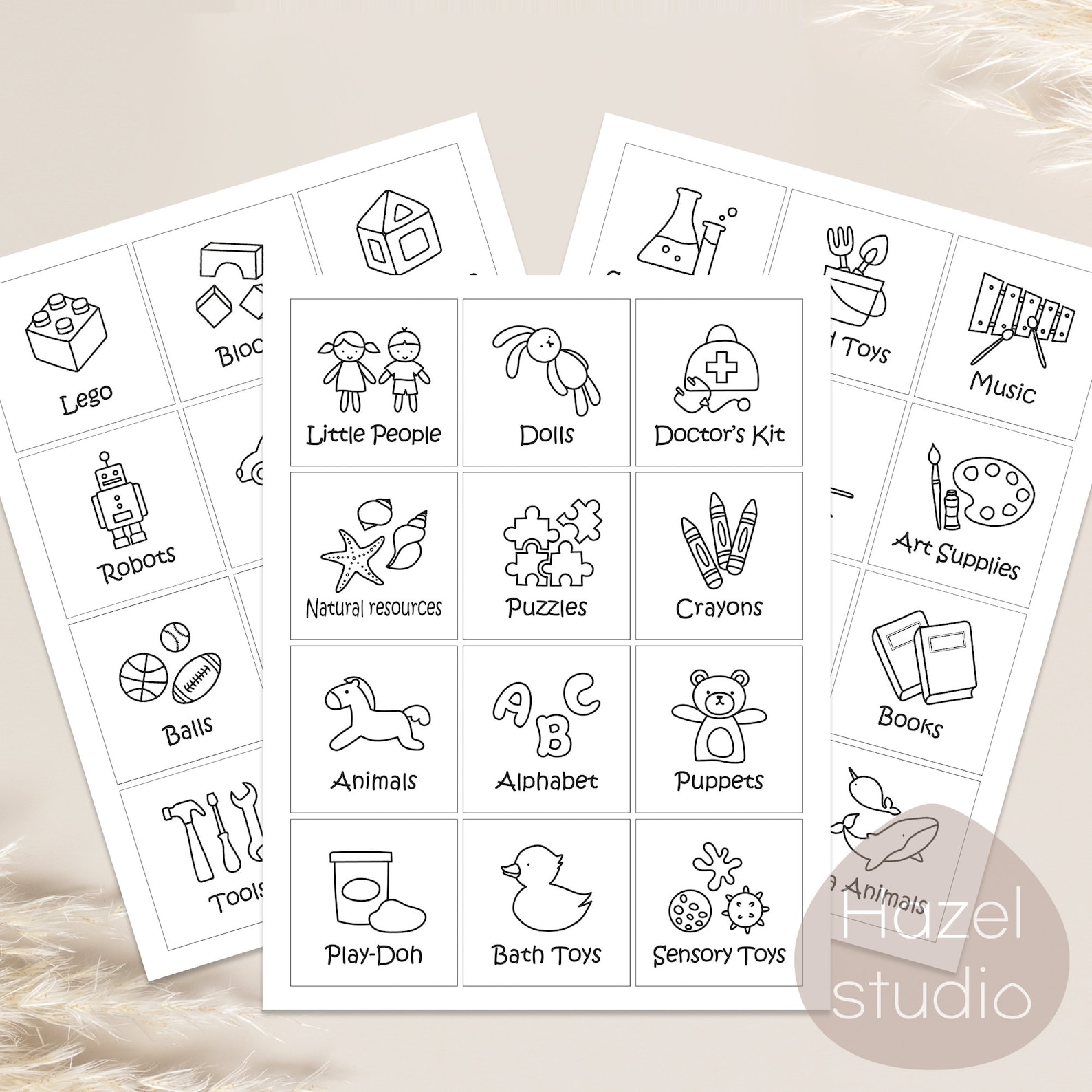 Kids Toy Room Storage Labels Organization 36 Labels Kids - Etsy