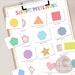 Shape Matching Game Geometric Shapes Activity Shape Learning - Etsy
