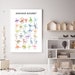 Dinosaur Alphabet Poster ABC Poster Montessori Rainbow - Etsy
