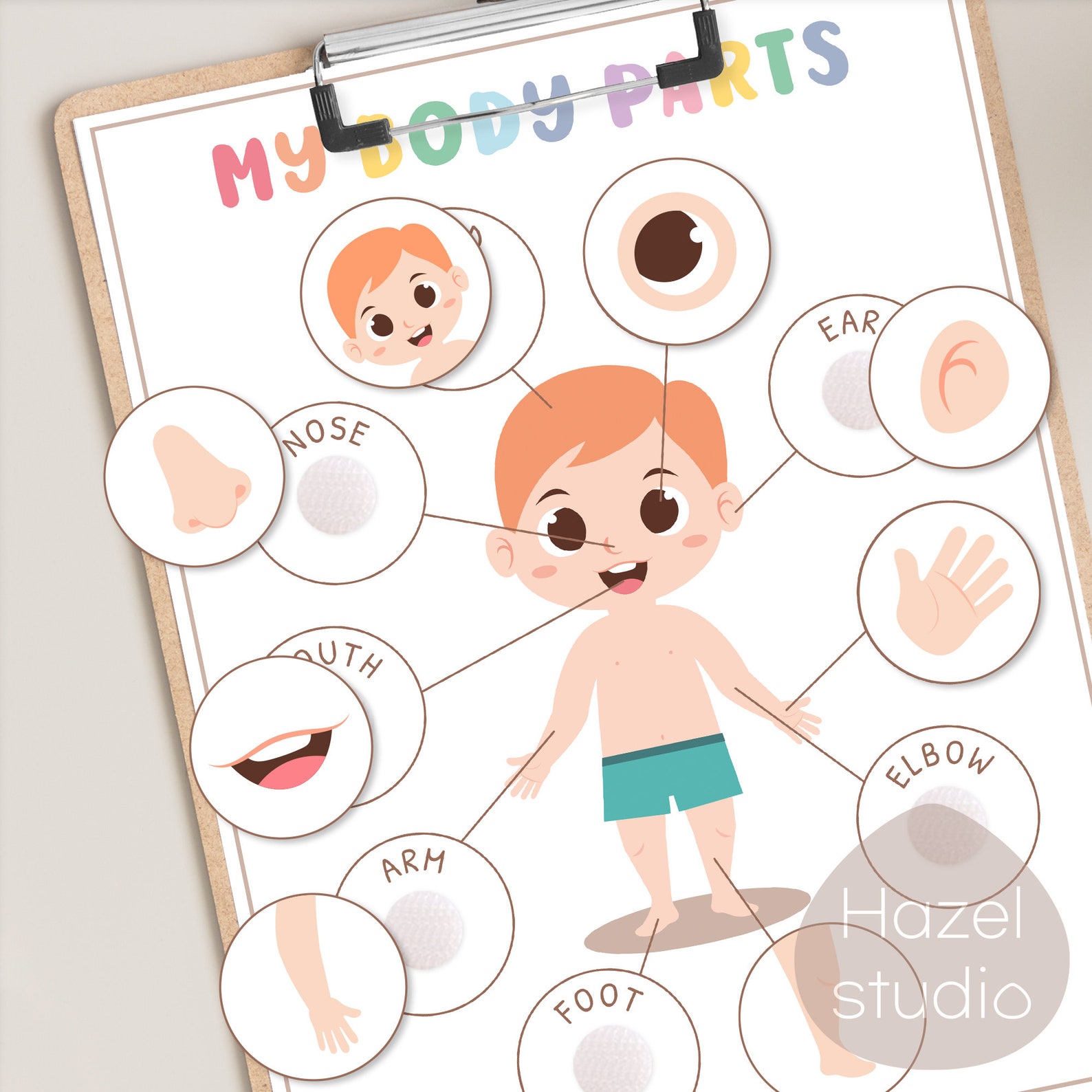 Body Parts Matching Learning Activity Printable Human Body - Etsy