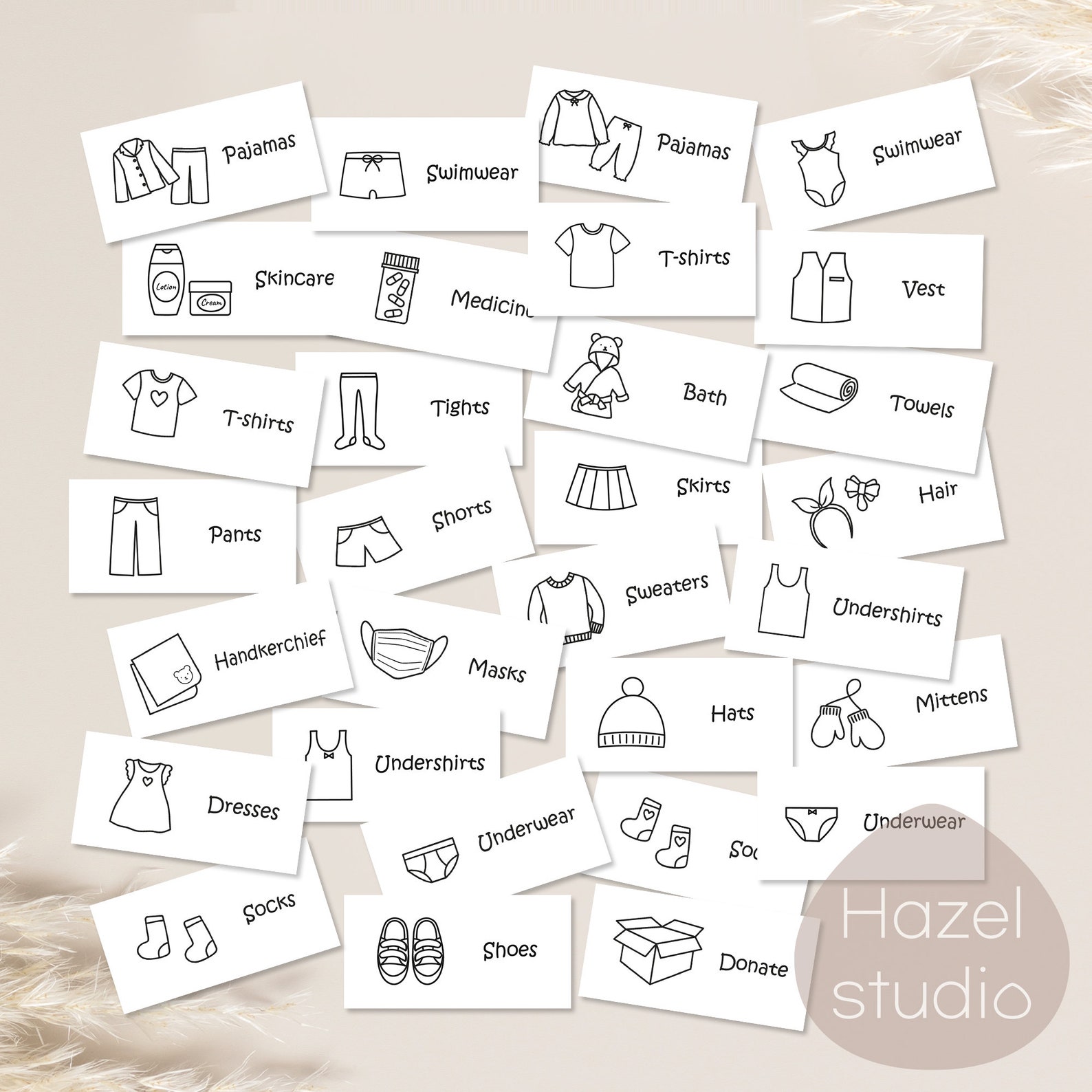 Kids Dresser Drawer Labels Kids Closet Storage Stickers | Etsy