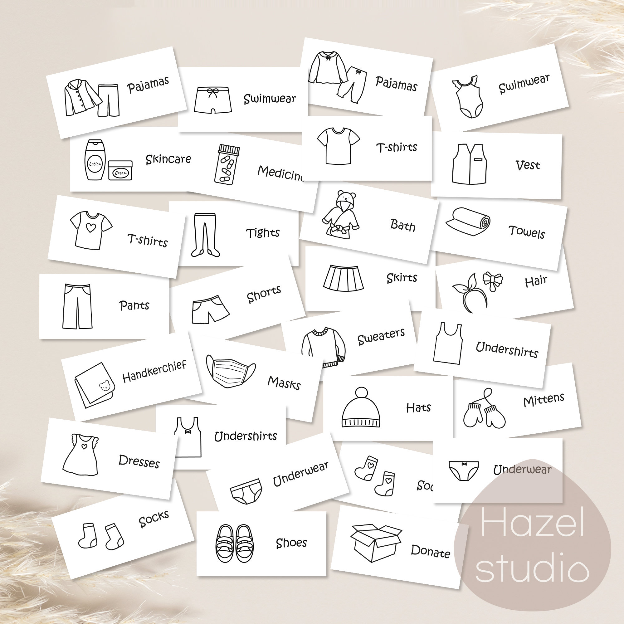 Kids Dresser Drawer Labels Kids Closet Storage Stickers | Etsy