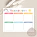 Kids Weekly Planner, Rainbow Daily Planner, Homeschool Planner, Kids ...