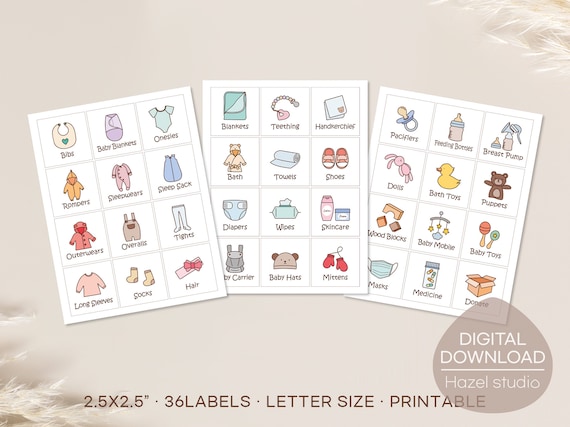 Baby Dresser Drawer Labels Nursery Drawer Labels Baby Closet | Etsy