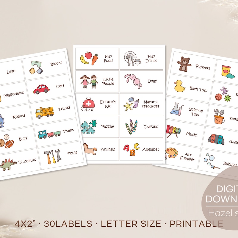 Toy Storage Labels - Etsy