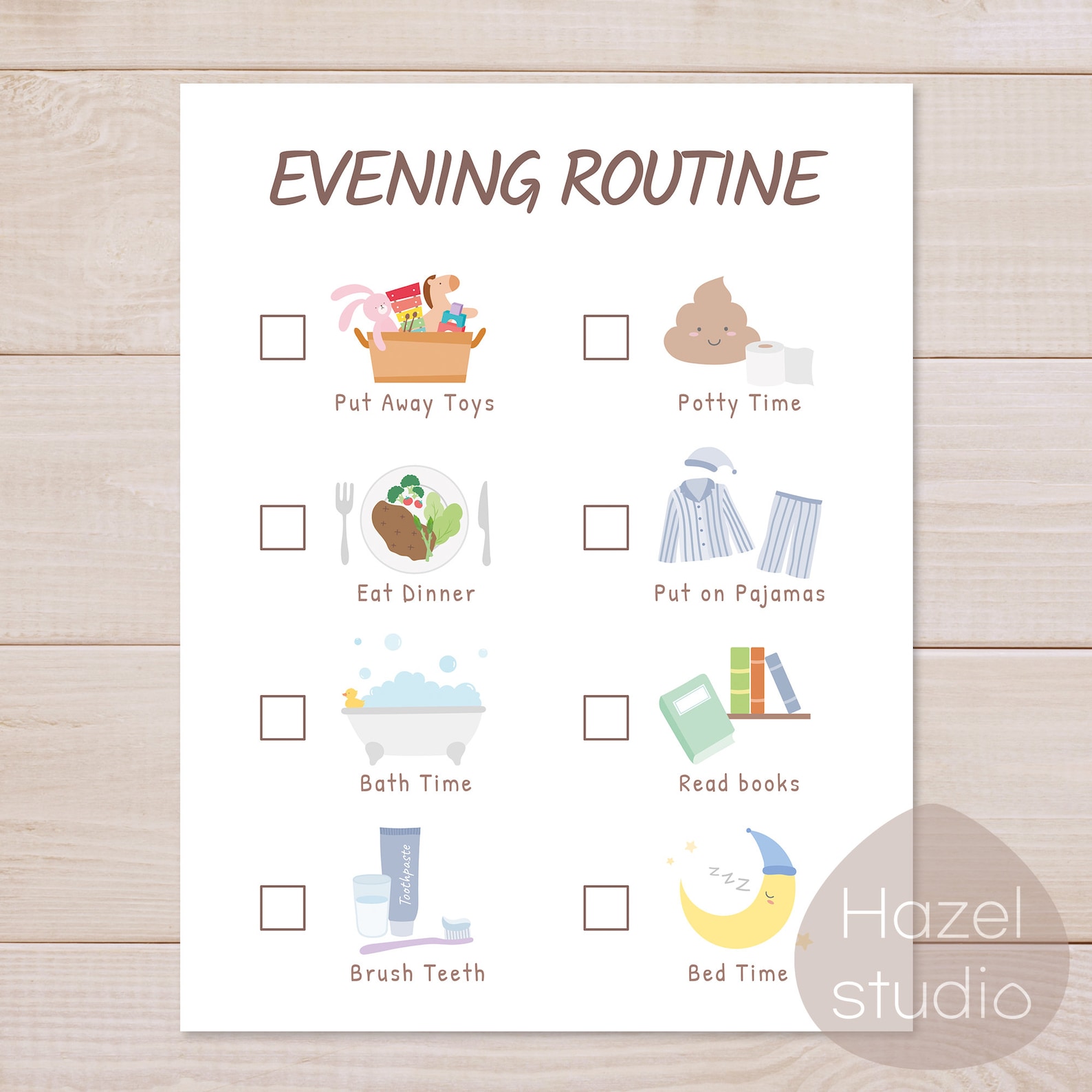Kids Morning and Evening Routine Chart Toddler Daily Routine - Etsy
