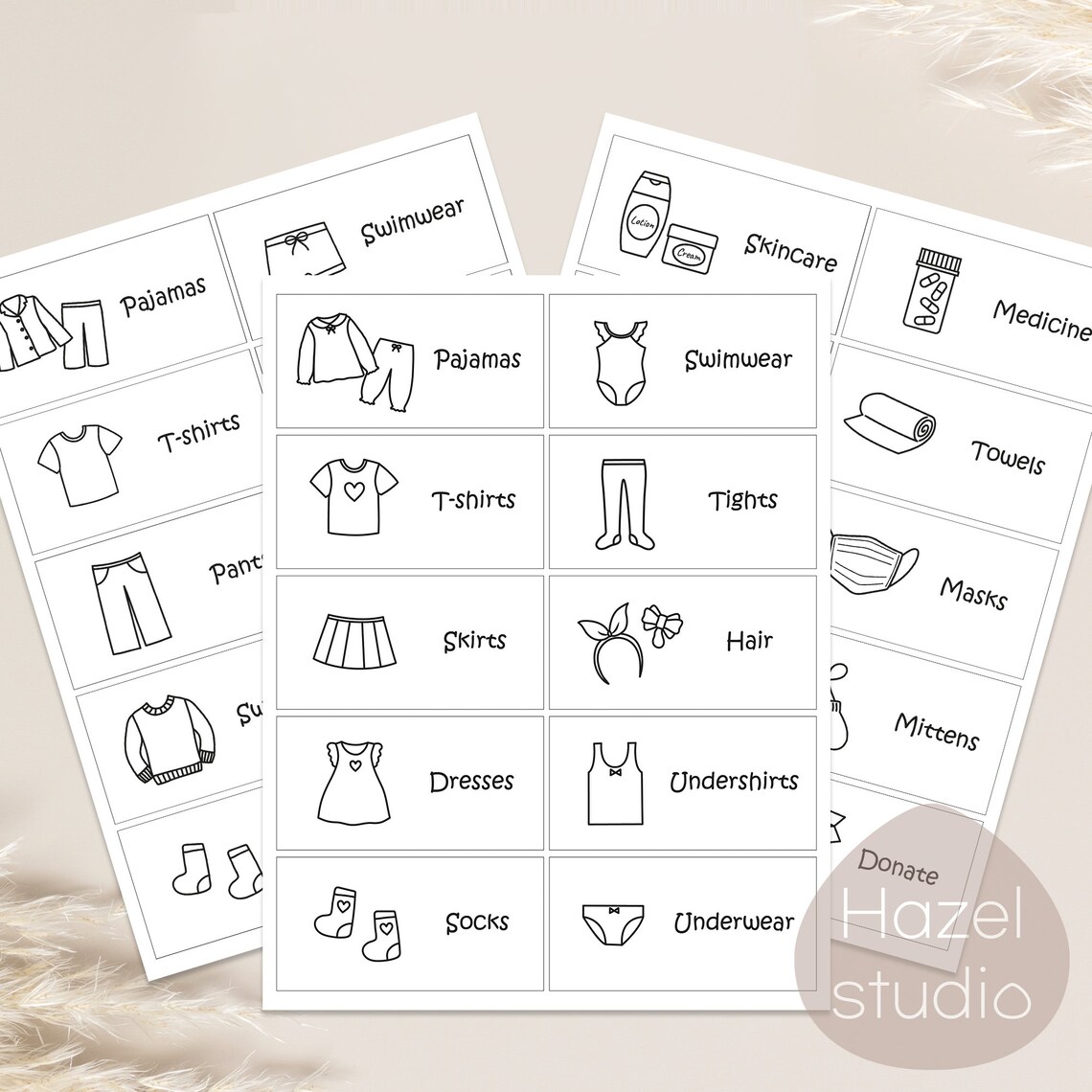 Kids Dresser Drawer Labels Kids Closet Storage Stickers | Etsy