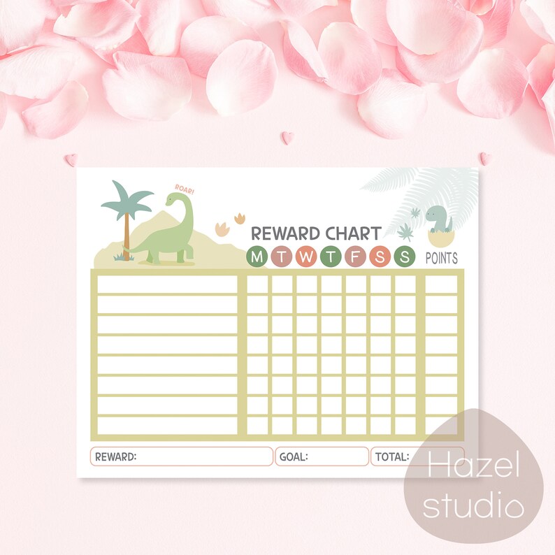 Dinosaur Reward Chart Boy Behavior Chart Weekly Chore Chart - Etsy