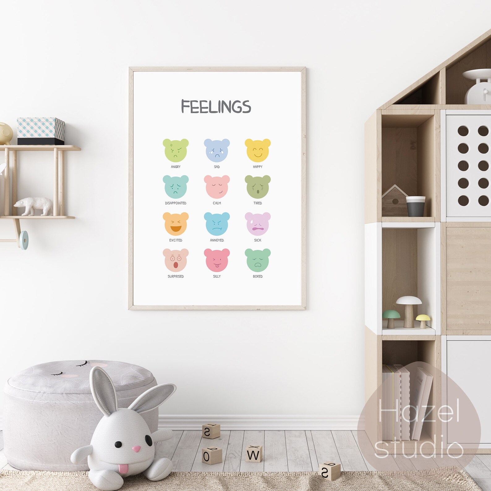 Rainbow Feelings Chart Emotions Poster Montessori Homeschool - Etsy