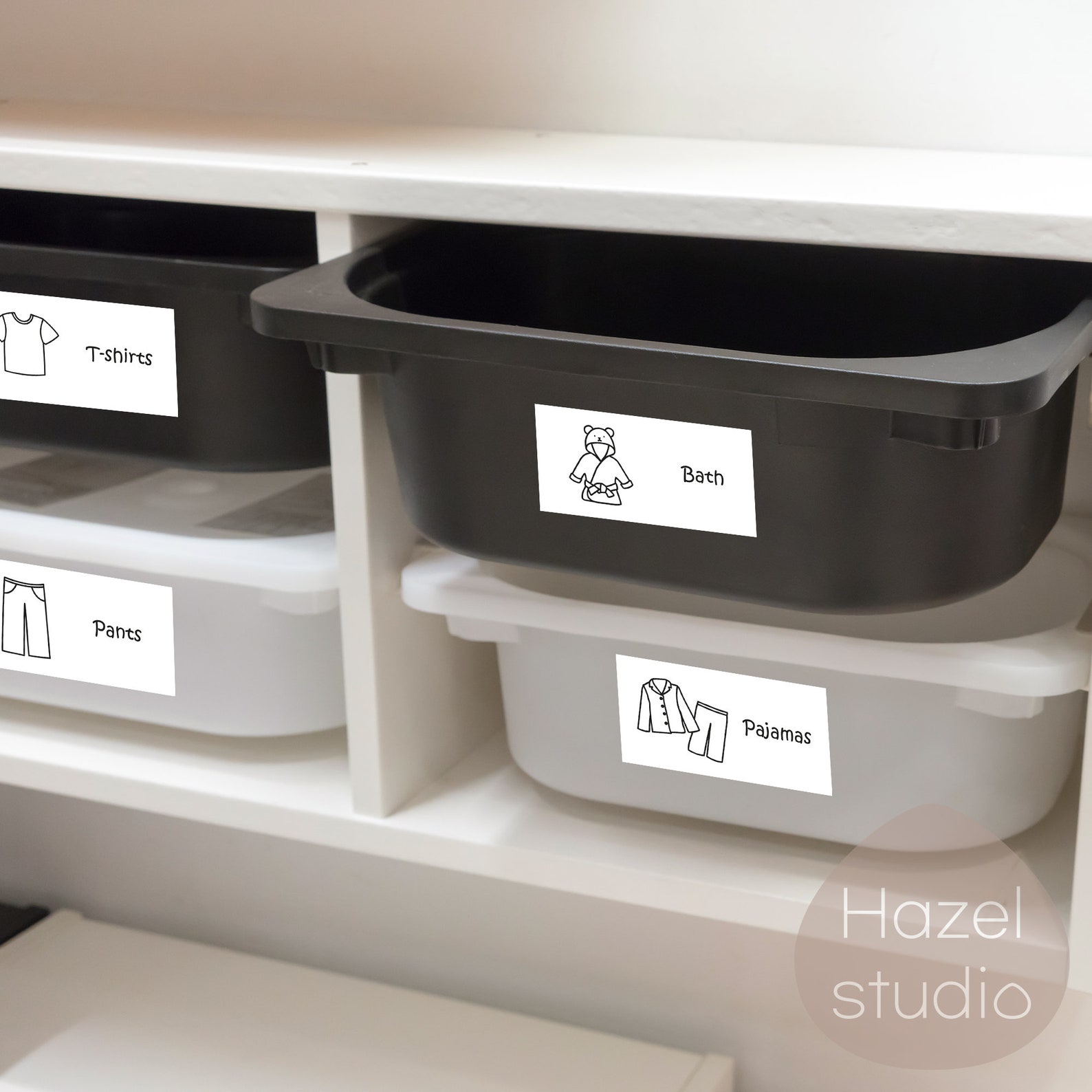 Kids Dresser Drawer Labels Kids Closet Storage Stickers | Etsy