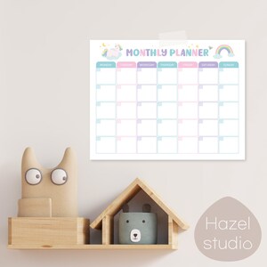 Kids Planner Bundle, Unicorn Planner Set, Weekly Planner, Monthly ...