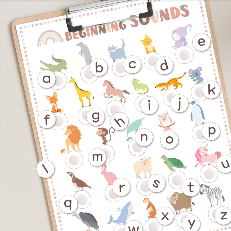 Beginning Sounds Alphabet Printable ABC Beginning Sounds | Etsy