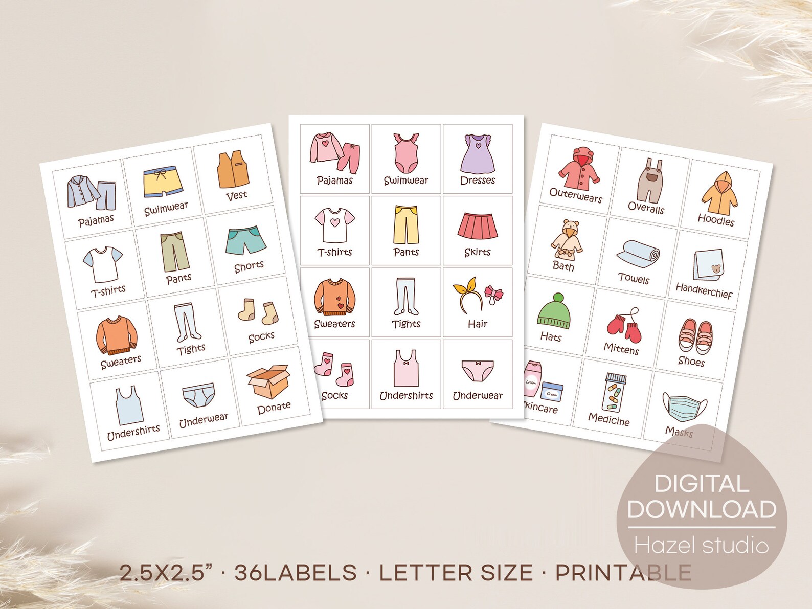 Kids Dresser Drawer Labels Kids Closet Storage Stickers | Etsy