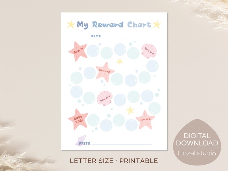 Kids Reward Chart Summer Toddler Behavior Chart Monthly - Etsy