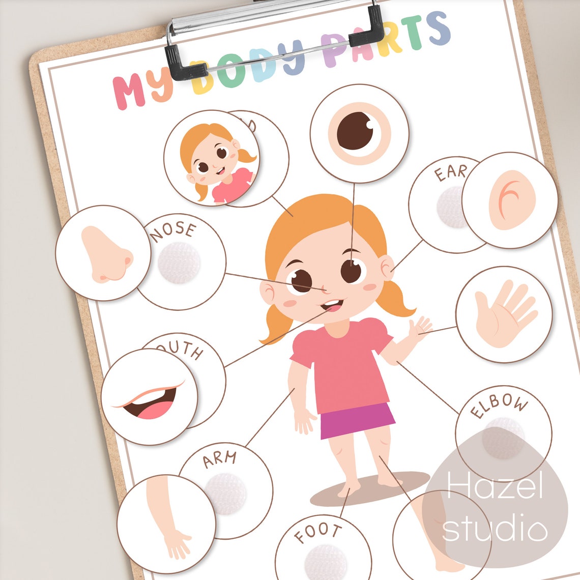 Body Parts Matching Learning Activity Printable Human Body - Etsy