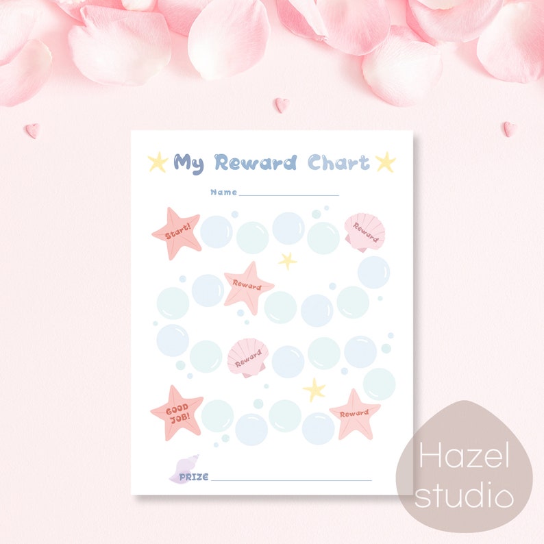 Kids Reward Chart Summer Toddler Behavior Chart Monthly - Etsy
