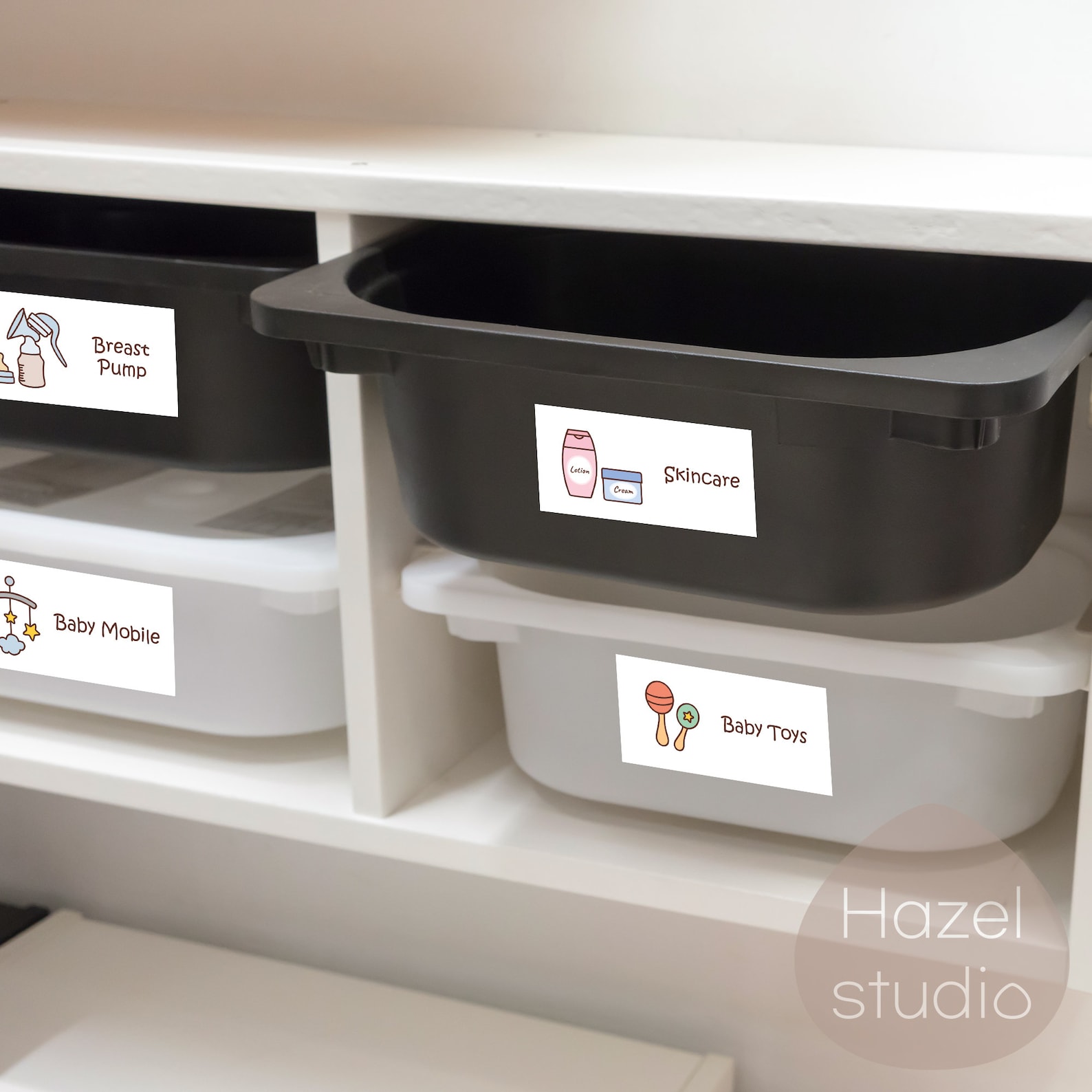 Baby Dresser Drawer Labels: Nursery Closet Organization Stickers ...