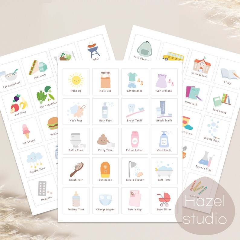 Kids Routine Cards: Visual Schedule Checklist, Toddler Daily Rhythm ...