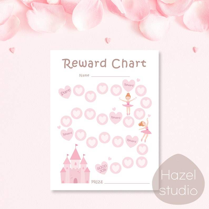 Princess Potty Reward Chart Girl Behavior Chart Chore Chart - Etsy