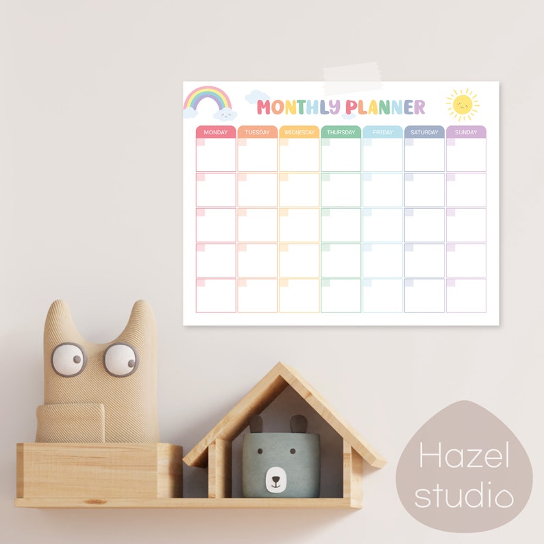 Kids Planner Bundle Rainbow Planner Set Weekly Planner - Etsy