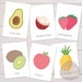 Fruits Flash Cards, Learning Cards, Montessori Materials, Homeschool ...