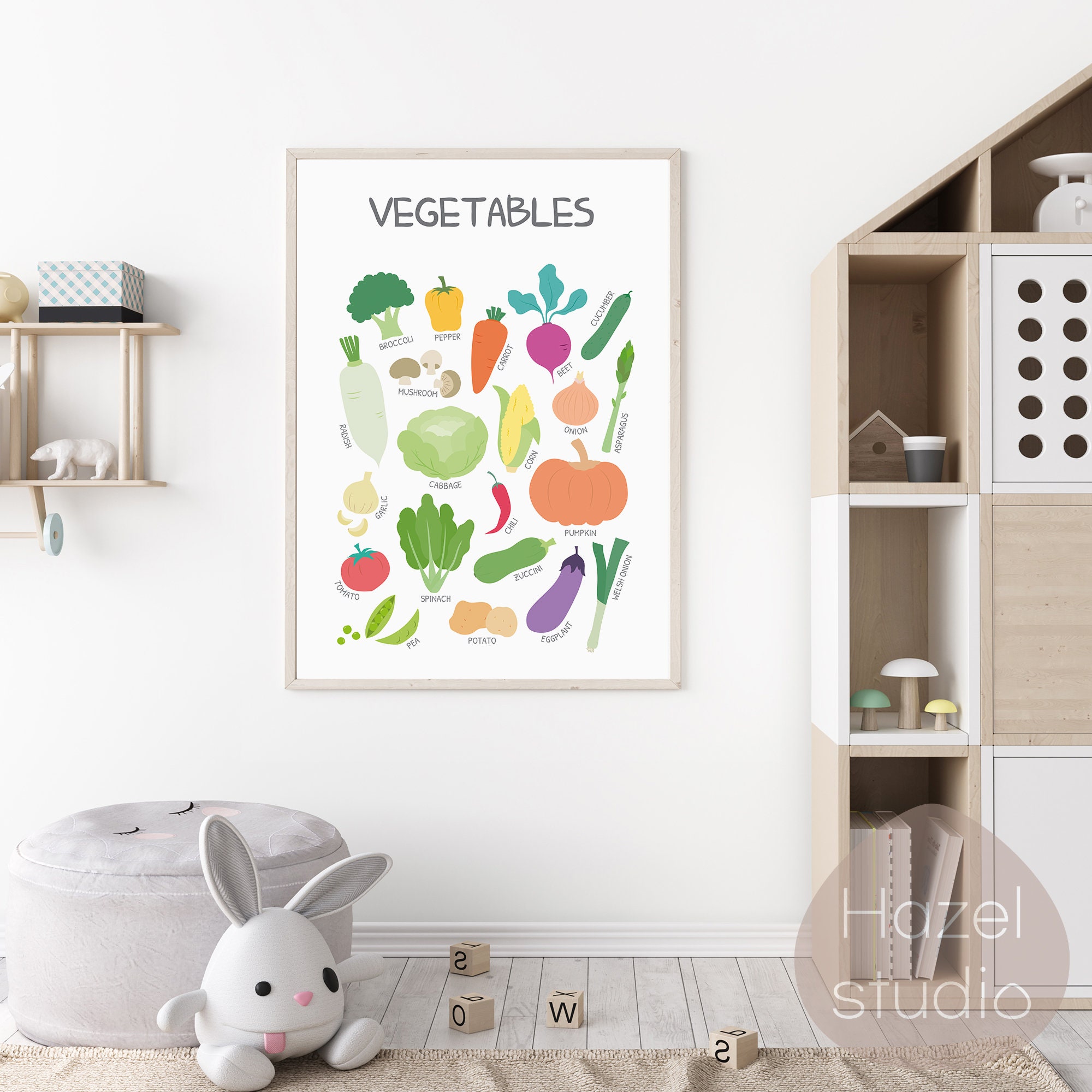 Vegetables Poster Learning Posters Montessori Homeschool | Etsy