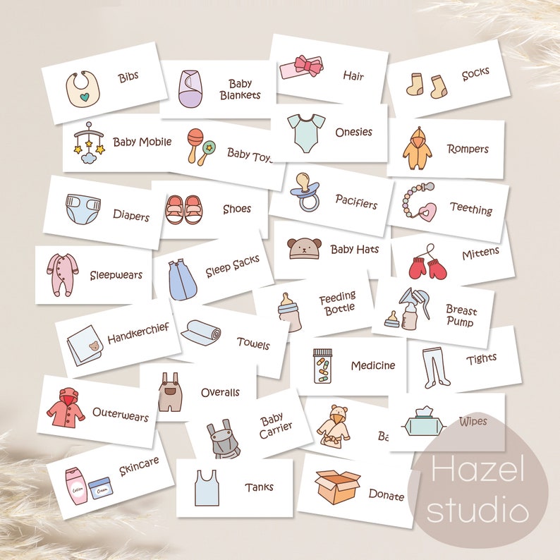 Baby Dresser Drawer Labels: Nursery Closet Organization Stickers ...