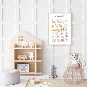 Animal Alphabet Poster, ABC Poster, Montessori, Rainbow Alphabet ...