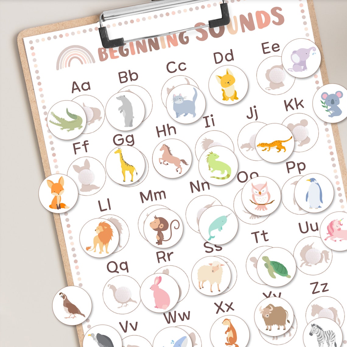 Beginning Sounds Alphabet Printable ABC Beginning Sounds - Etsy