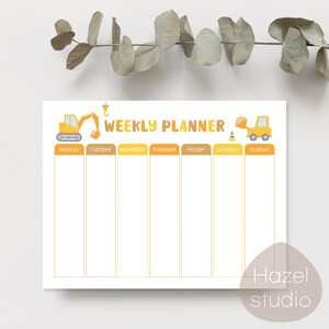 Boy Weekly Planner, Construction Daily Planner, Homeschool Planner ...