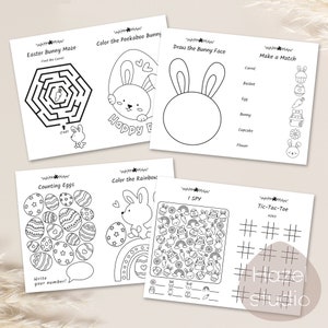 Easter Activity Book, Coloring&activity Book for Kids, Happy Easter ...