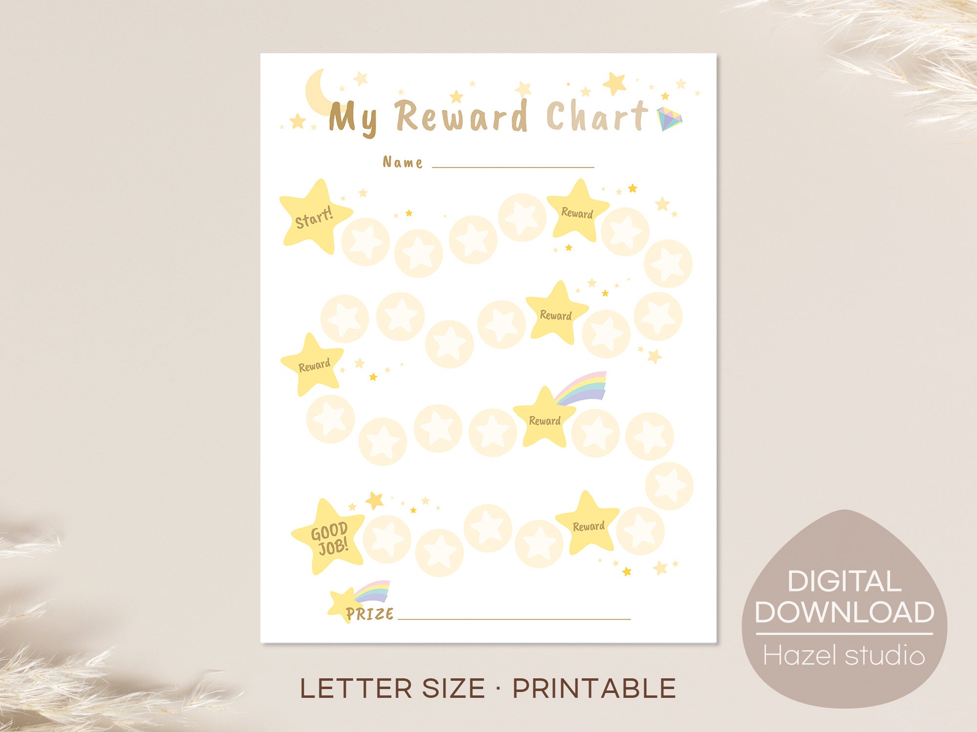 Little Star Reward Chart Kids Behavior Chart Chore Chart, 60% OFF