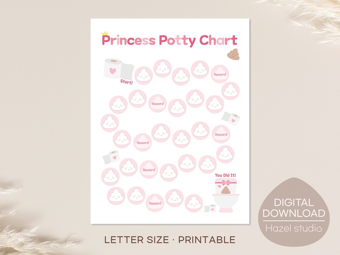 Princess Reward Chart Girl Behavior Chart Toddler Routine | Etsy