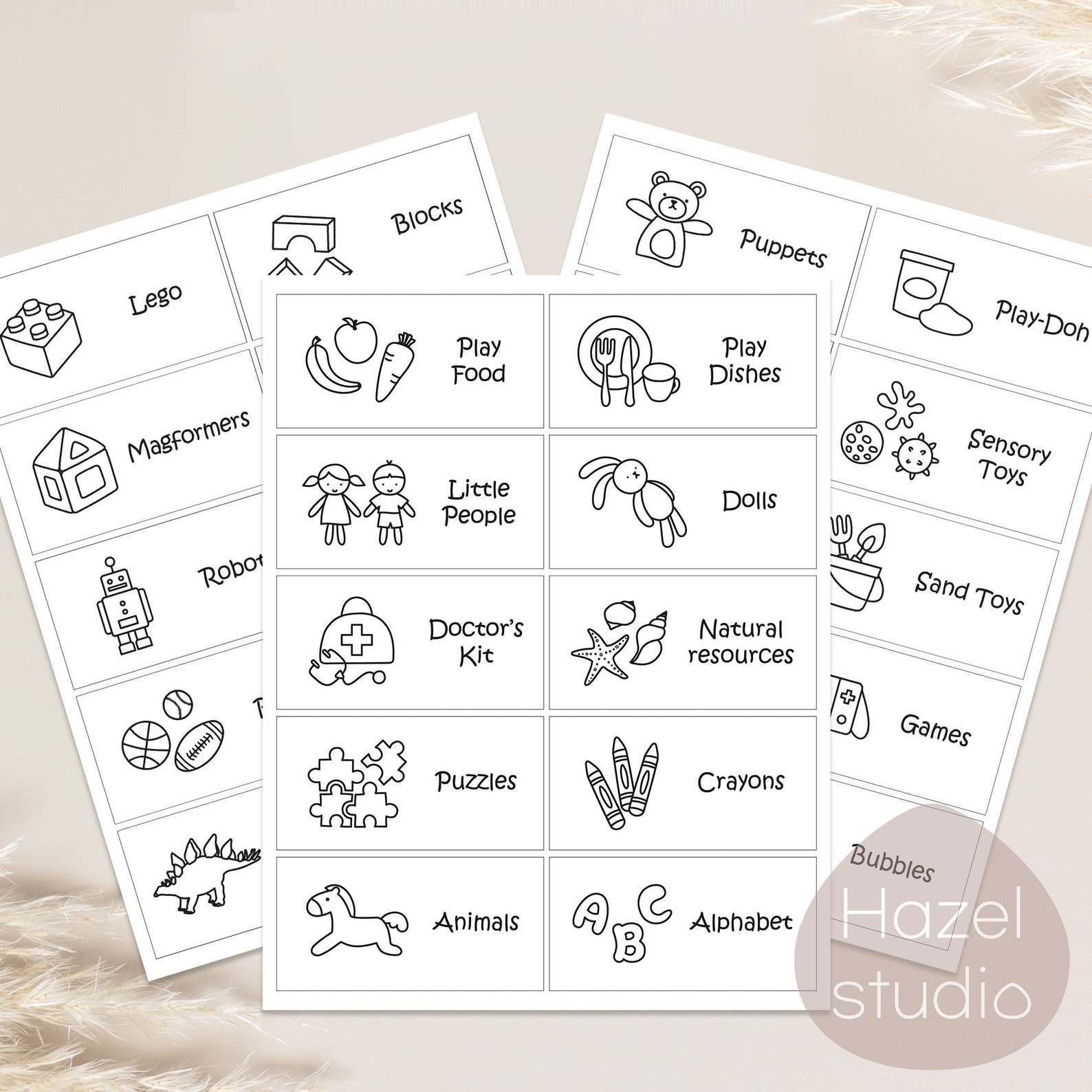 Kids Toy Room Storage Labels Organization 30 Labels Kids | Etsy