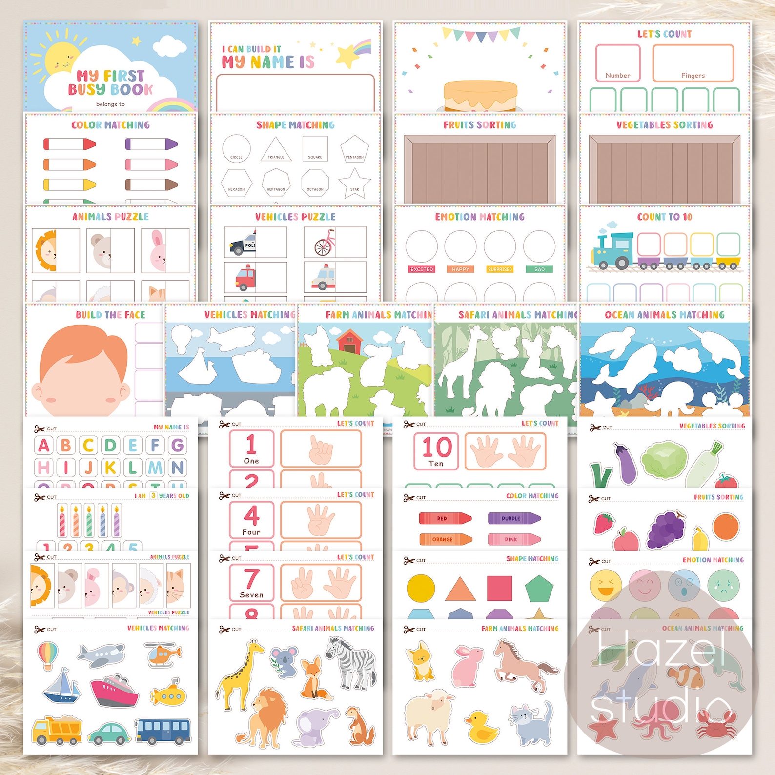 My First Busy Book Toddler Busy Book Preschool Workbook Pre - Etsy UK