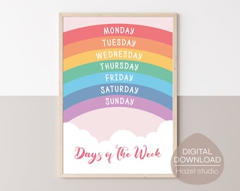 Days of the Week Poster Printable Classroom Decor - Etsy
