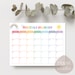 Kids Monthly Planner Rainbow Daily Planner Homeschool - Etsy