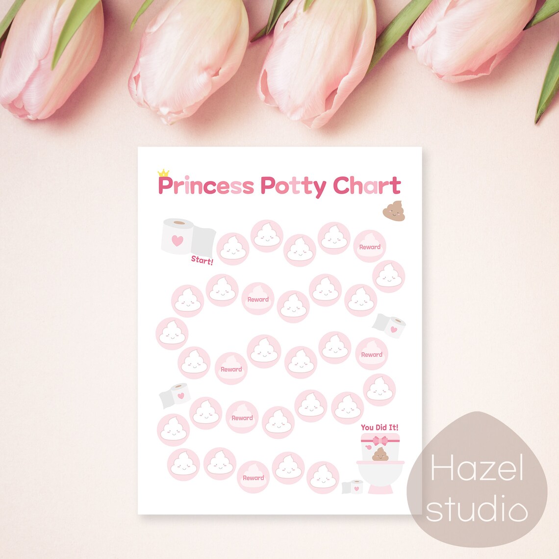 Princess Reward Chart Girl Behavior Chart Toddler Routine | Etsy