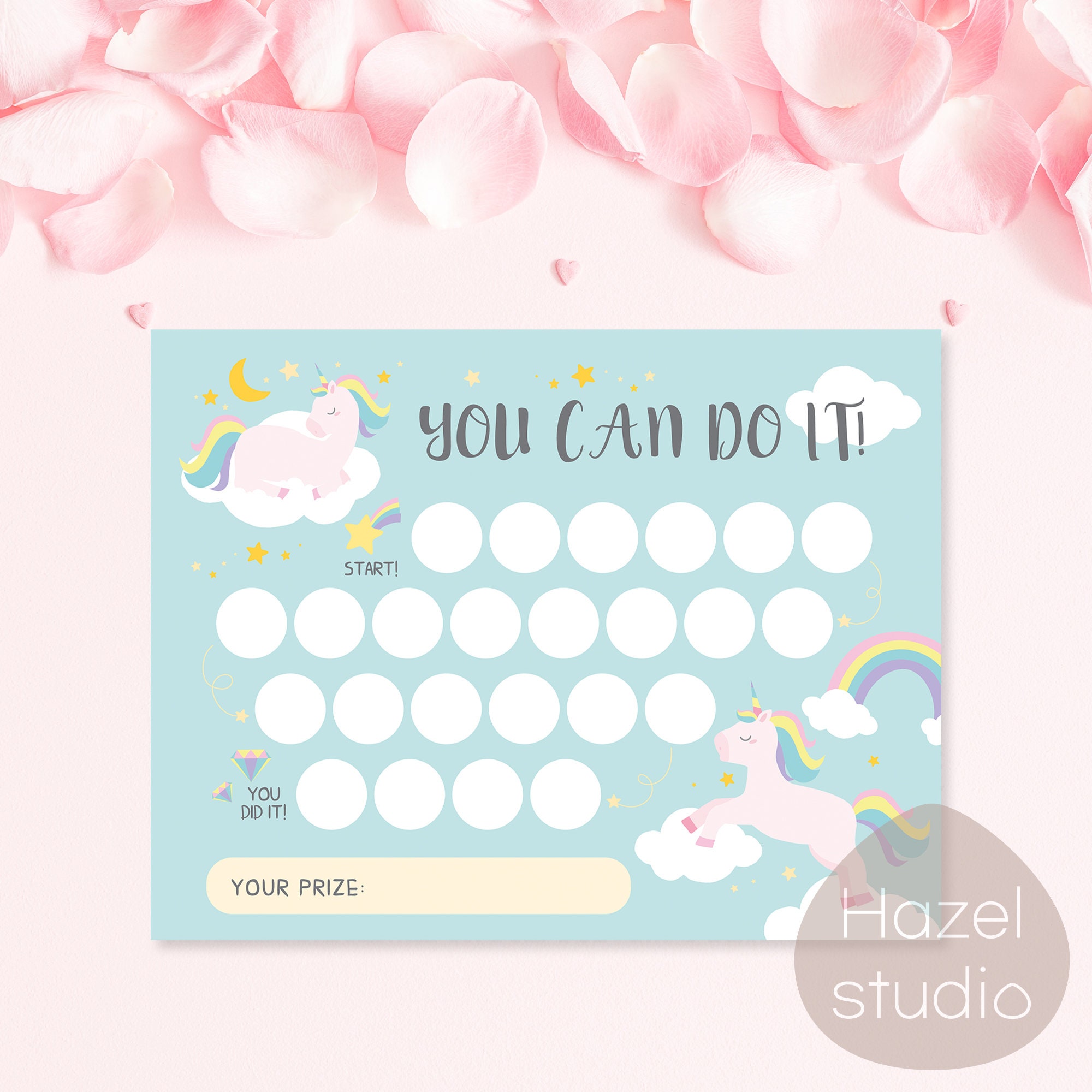 Home & Living Digital Download Unicorn Reward Chart Sleep Training Stay ...