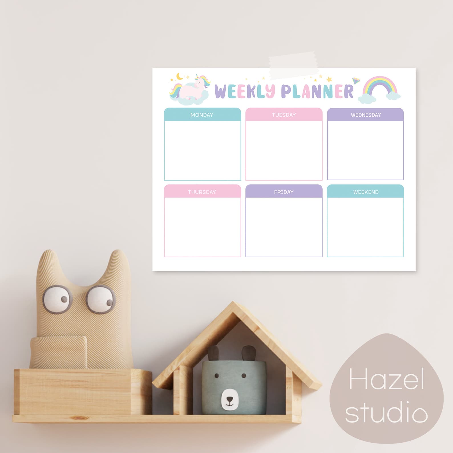 Kids Monthly Planner Unicorn Daily Planner Homeschool - Etsy