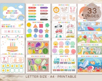 Toddler Busy Book Learning Binder Preschool Busy Book - Etsy