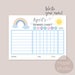 Rainbow Reward Chart Sunshine Weekly Chore Chart Sticker - Etsy