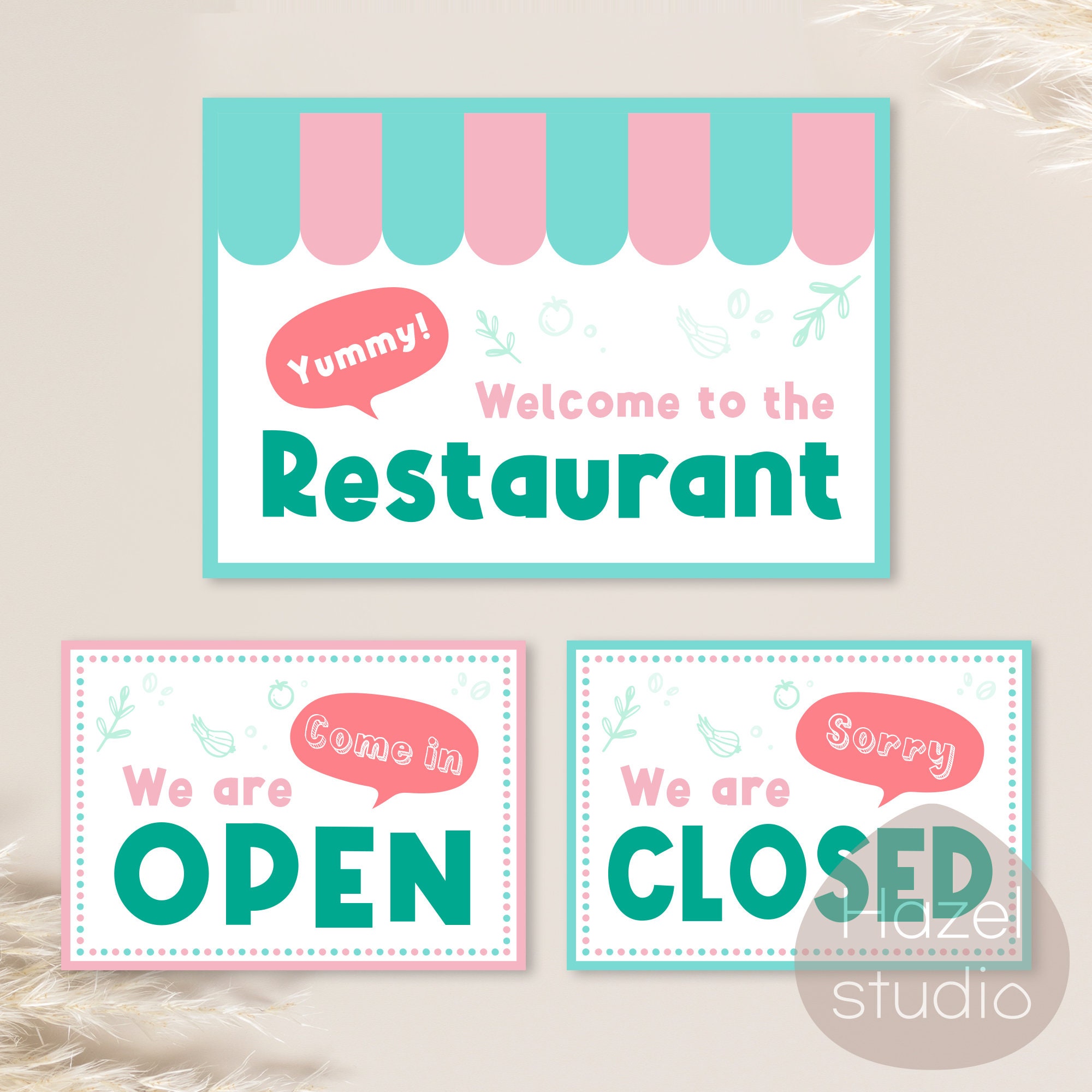 Pretend Play Restaurant Set Preschool Kids Activities - Etsy