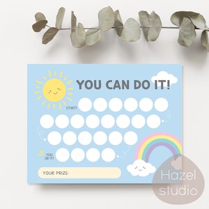 Rainbow Reward Chart, Sunshine Sticker Behavior Chart, Chore Chart ...