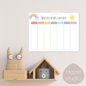 Kids Planner Bundle, Rainbow Planner Set, Weekly Planner, Monthly ...
