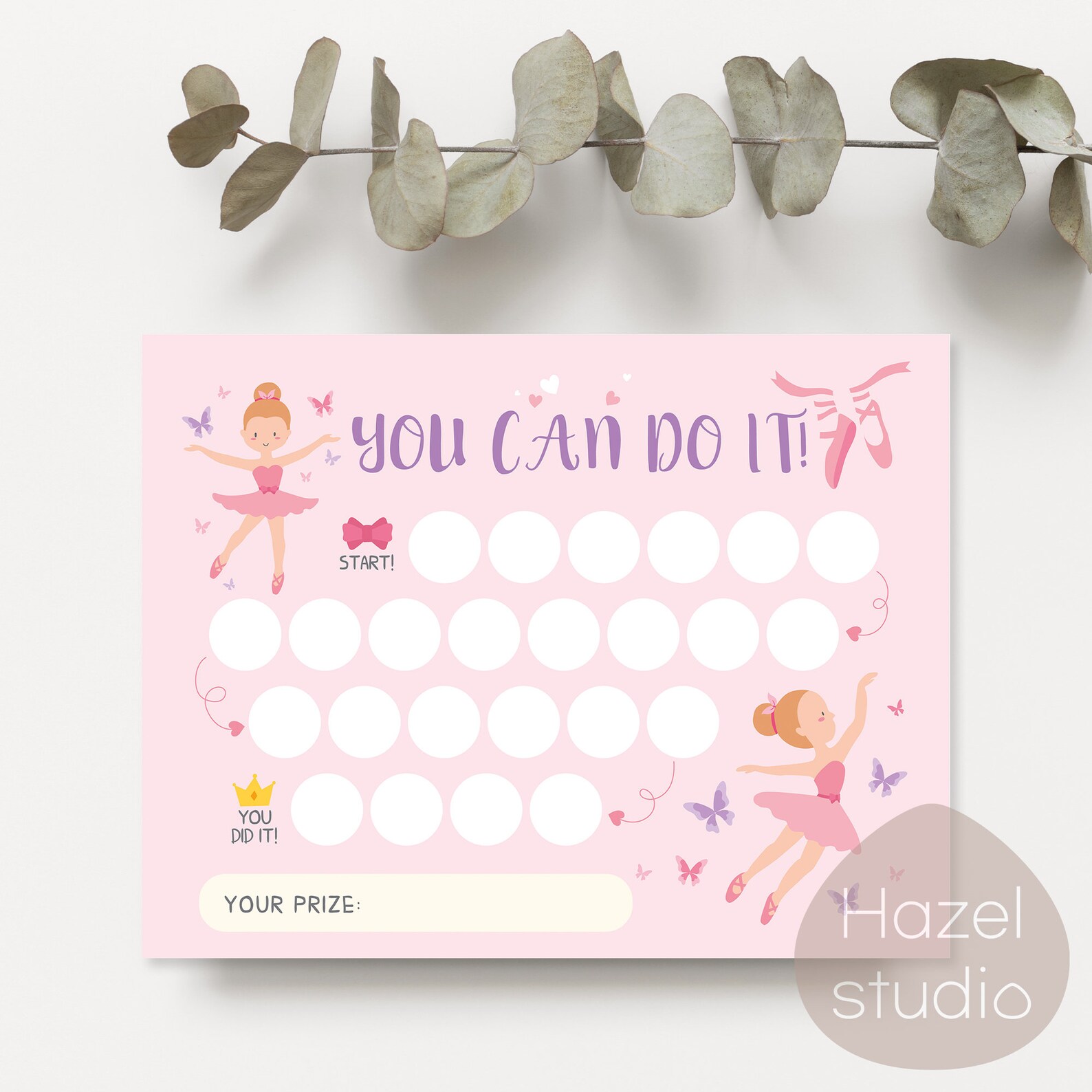 Ballerina Reward Chart Girl Behavior Chart Chore Chart - Etsy