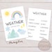 Weather Flash Cards, Climate Learning Cards, Montessori Materials ...