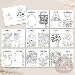 Easter Activity Book, Coloring&activity Book for Kids, Happy Easter ...