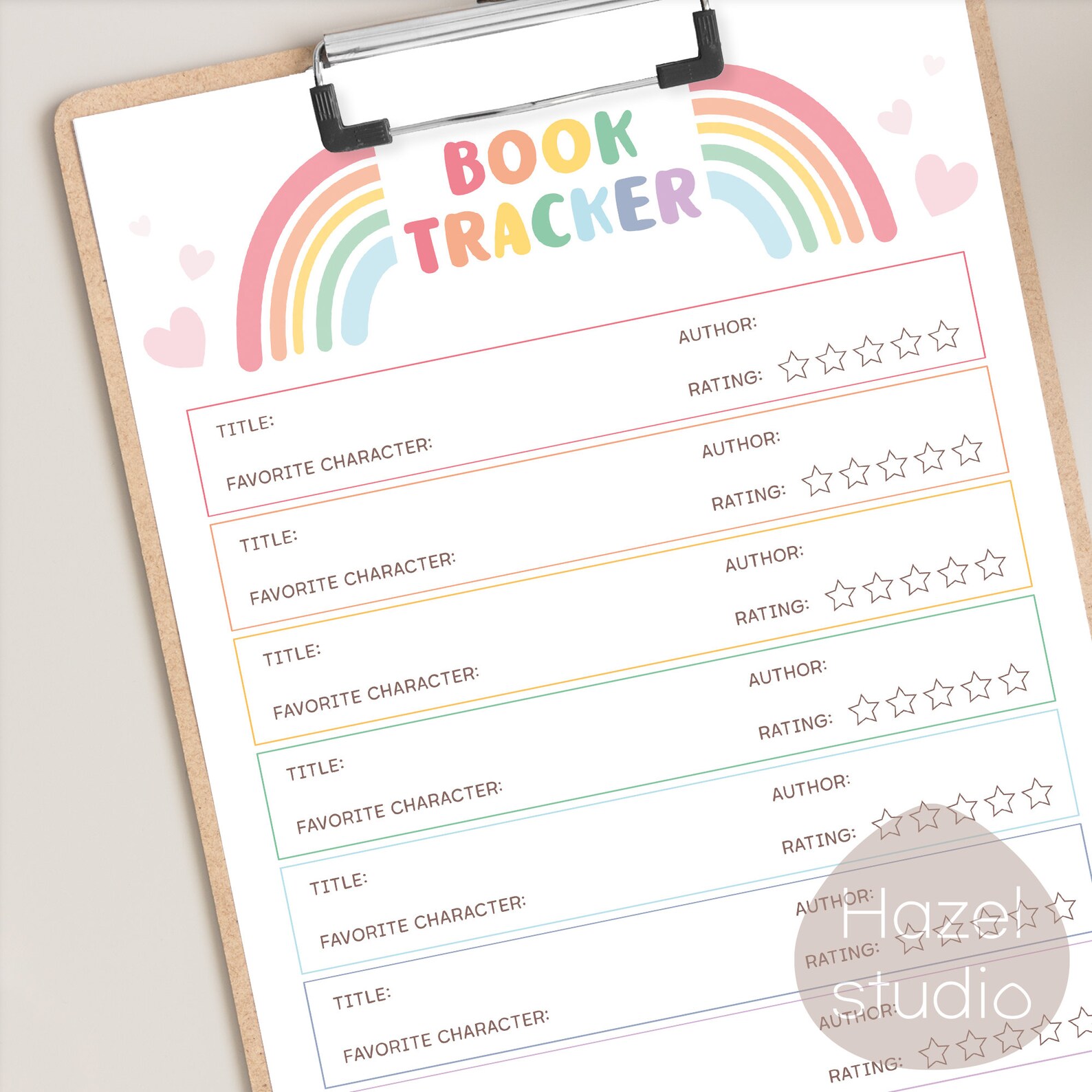 Kids Rainbow Reading Log Book Tracker for Kids Reading - Etsy